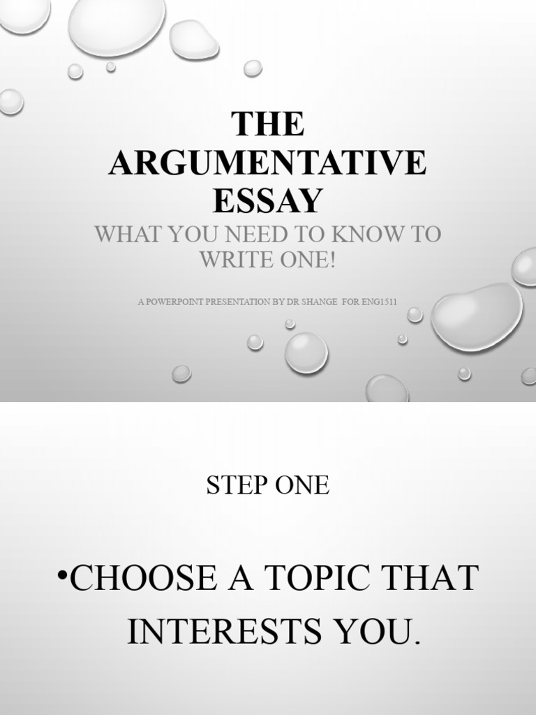 Guide to Writing an Argumentative Essay | PDF | Essays | Citation