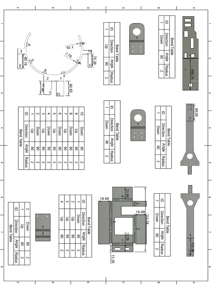 Bend Table 8 Parts | PDF | Elementary Geometry | Trigonometry