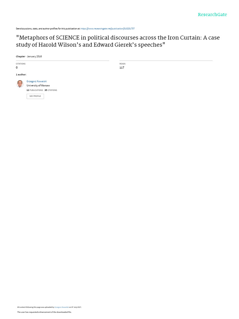 MetaphorsofSCIENCE (Grzegorz Kowalski) | PDF | Metaphor | Science