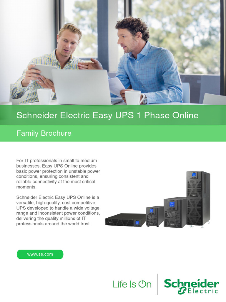 SE Easy UPS 1 PH Online 1-10kVA Brochure | PDF | Alternating Current | Computer Engineering