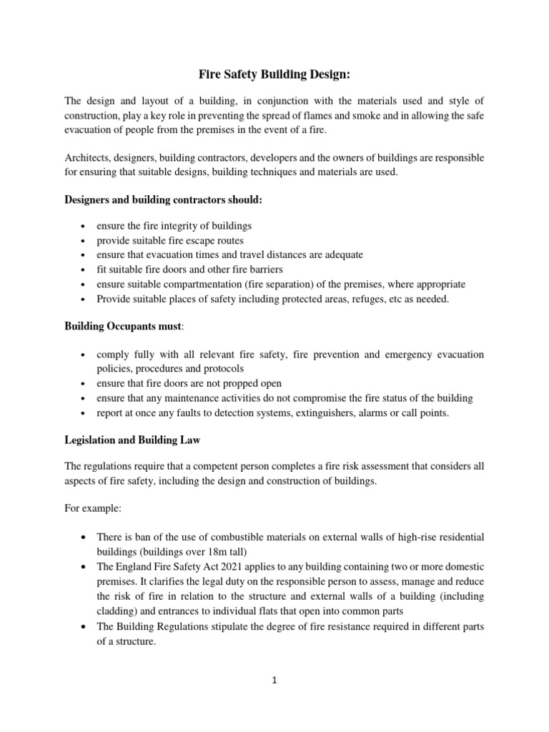 3 Fire Safety Building Design | PDF | Fire Safety | Fires