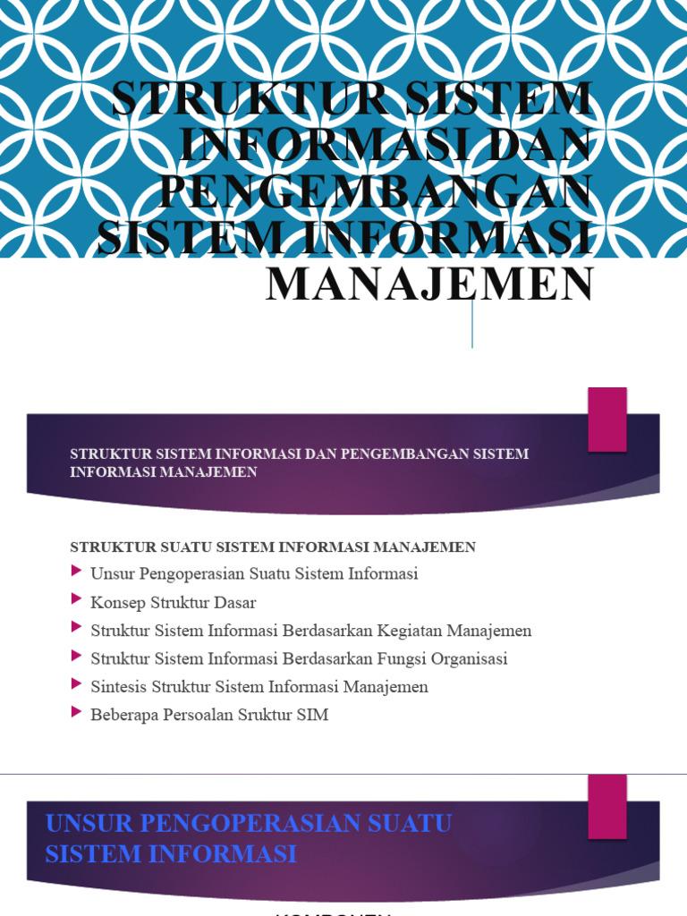 3 Struktur Sistem Informasi Dan Pengembangan Sistem Informasi Manajemen | PDF