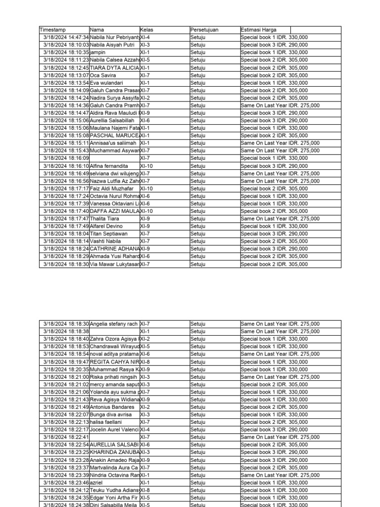 Yearbook (Responses) | PDF