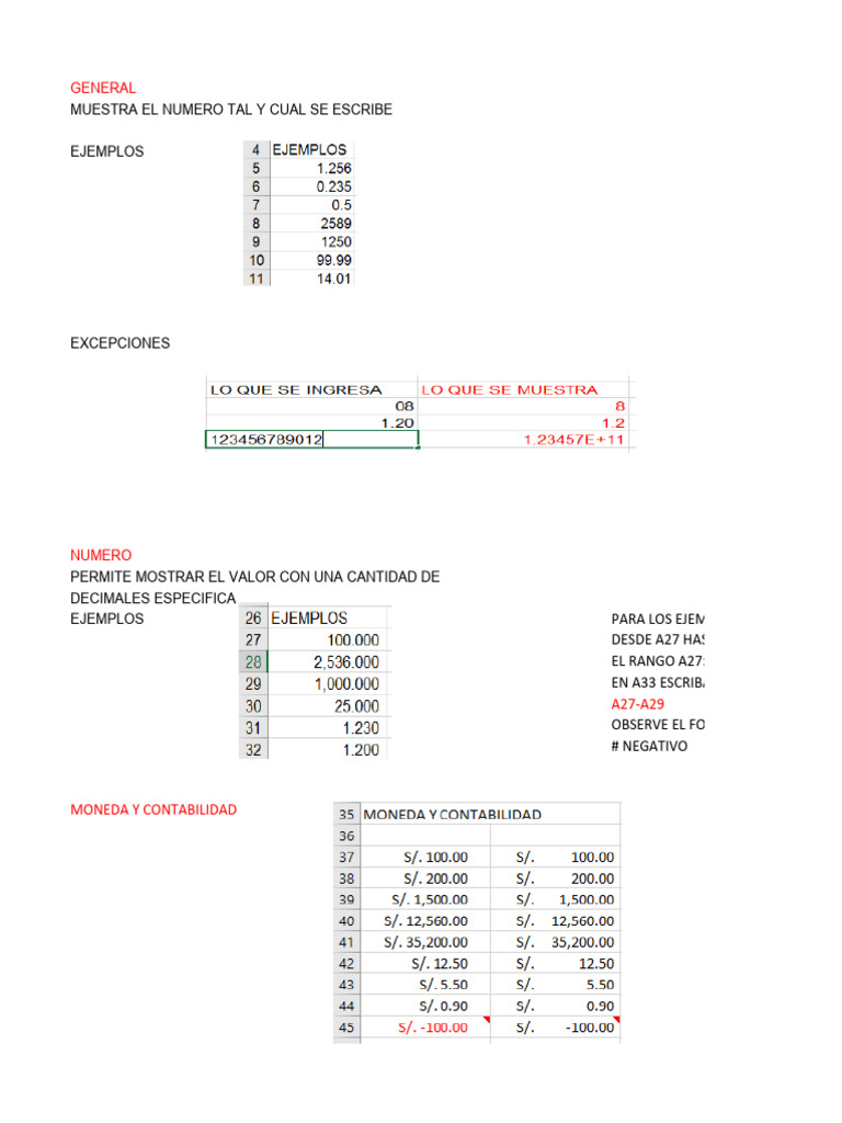 Archivo 1 - Listas - Formatos de Celda | PDF