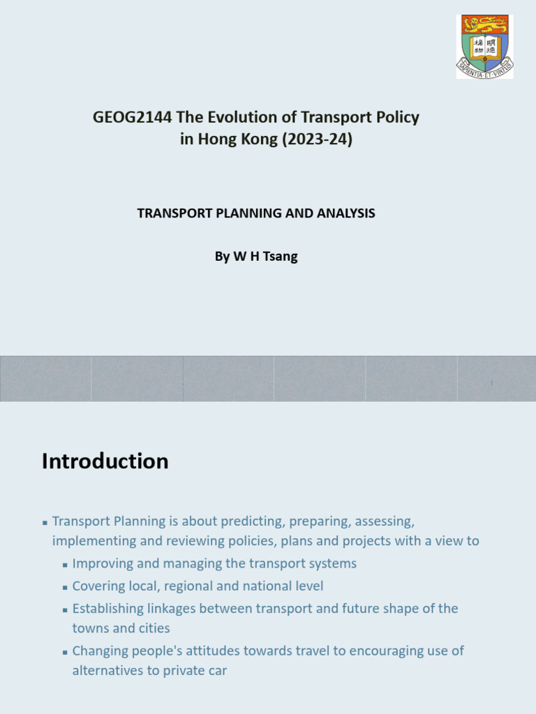 GEOG2144 L2 Transport Planning and Analysis (2023-24) R | PDF ...