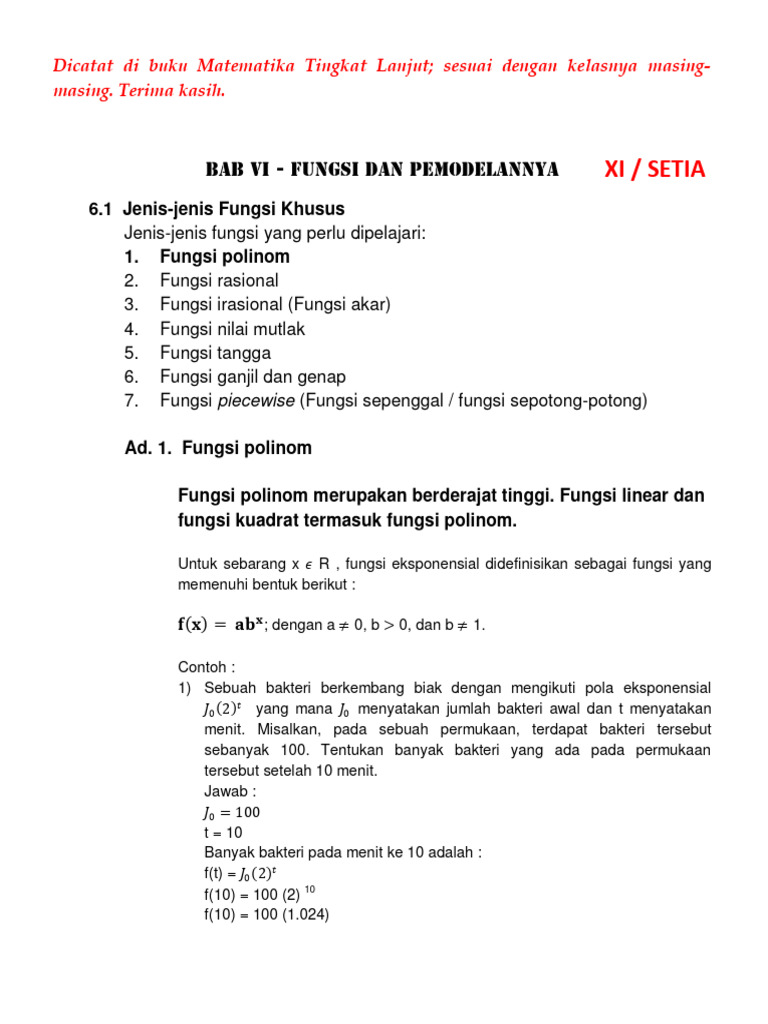 Bab Vi - Fungsi Dan Pemodelannya. | PDF