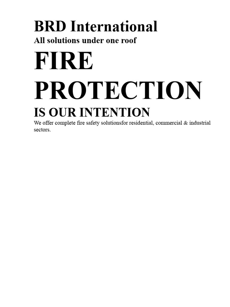 A Brochure | PDF | Fire Sprinkler System | Firefighting