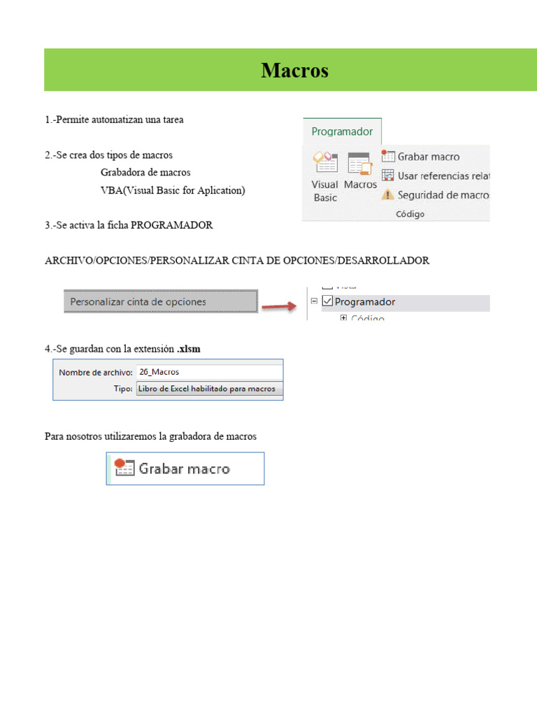 12 Macros | Descargar gratis PDF | Macro (informática) | Informática