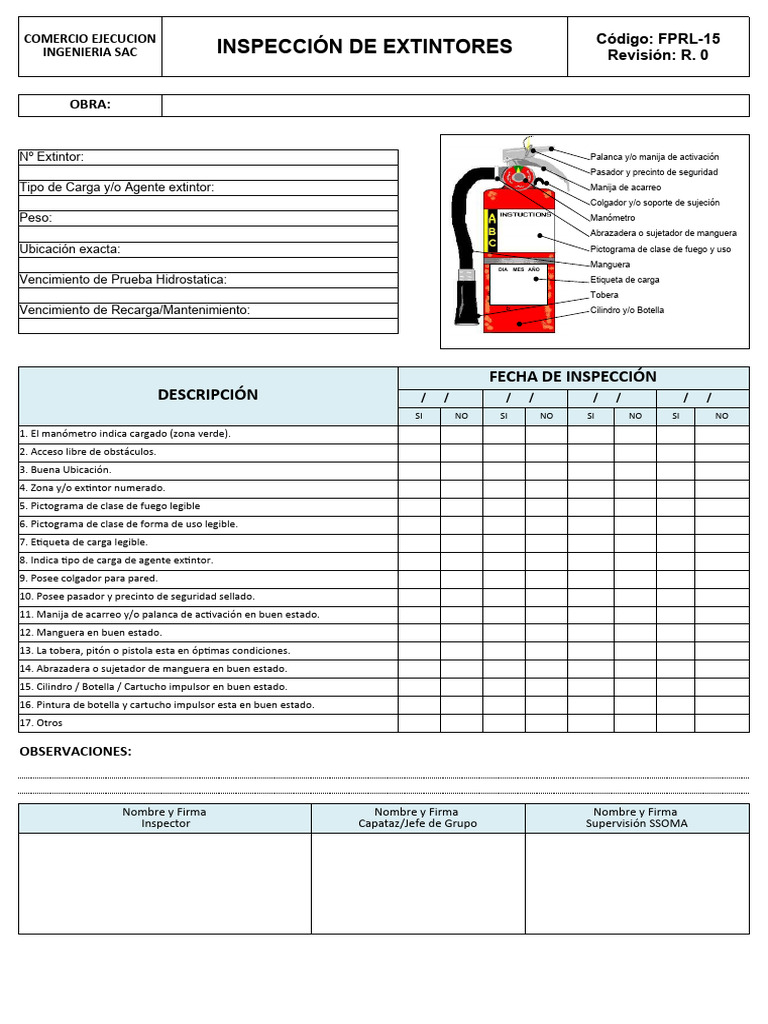 3 Inspección de Extintores | PDF