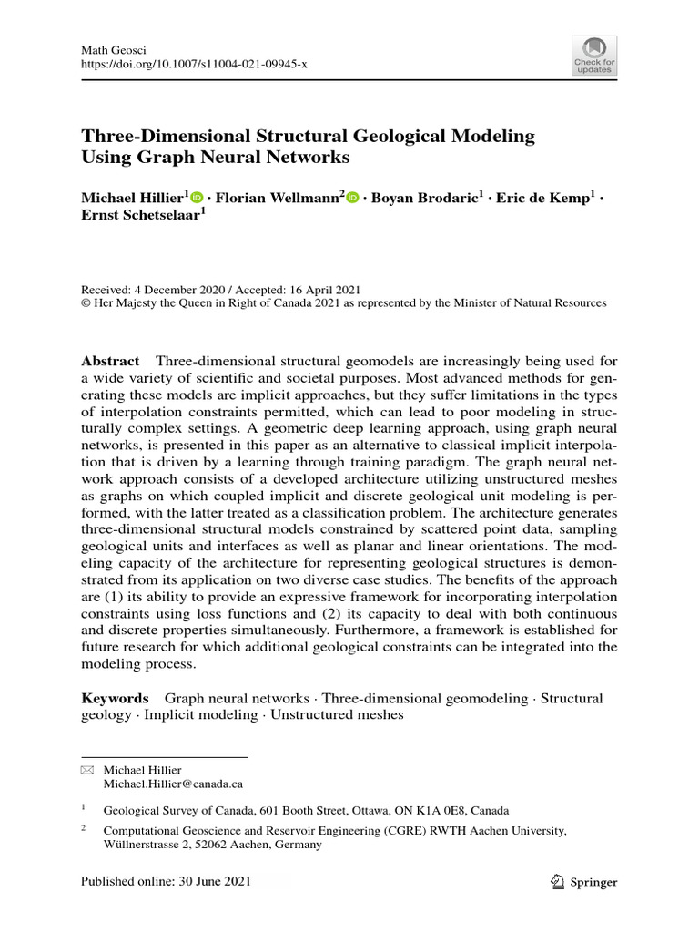 Three-Dimensional Structural Geological Modeling U | Download Free PDF ...