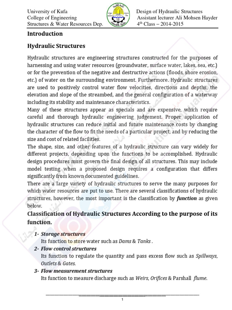 Design of Hydraulic Structures Assistant | PDF | Spillway | Soil Mechanics