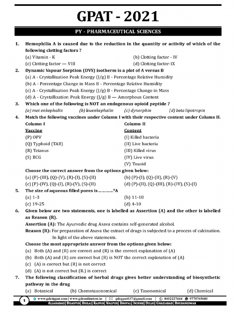 Privious Year Question 2021 | PDF