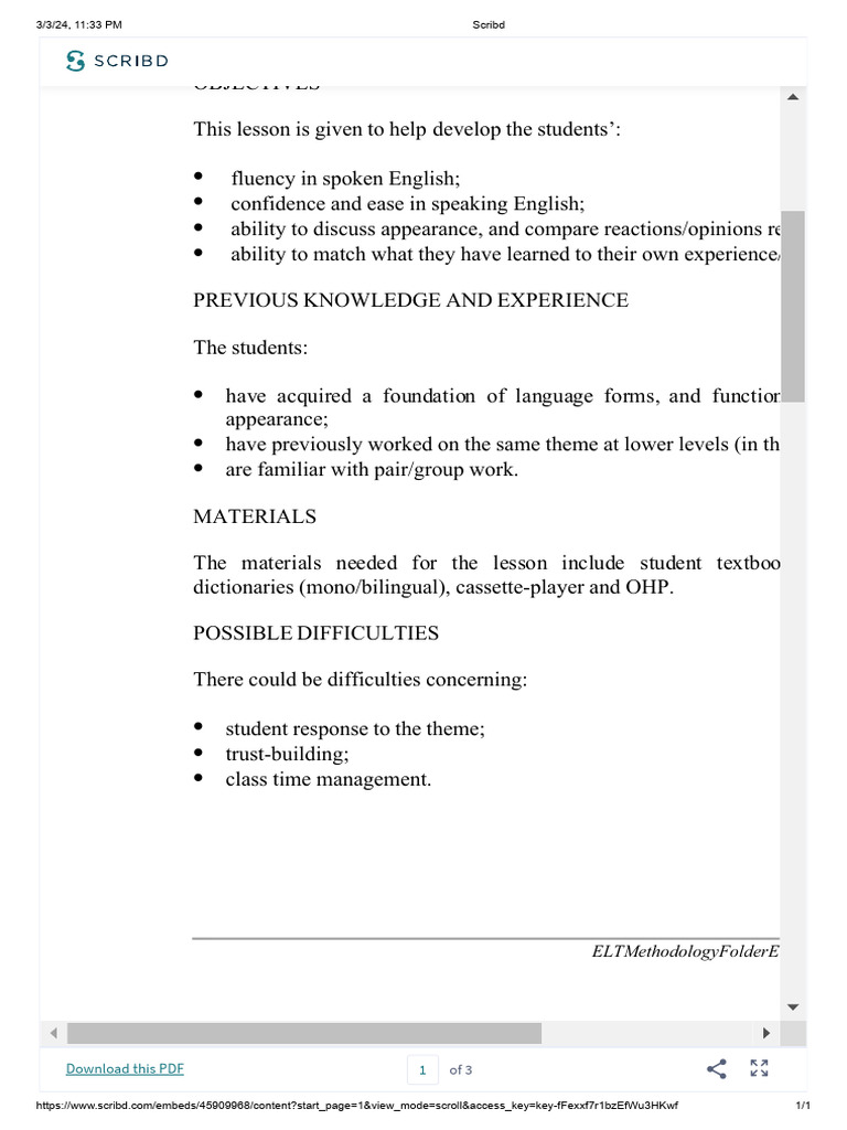 Task Based Lesson Plan | PDF | Language Arts & Discipline | Foreign ...