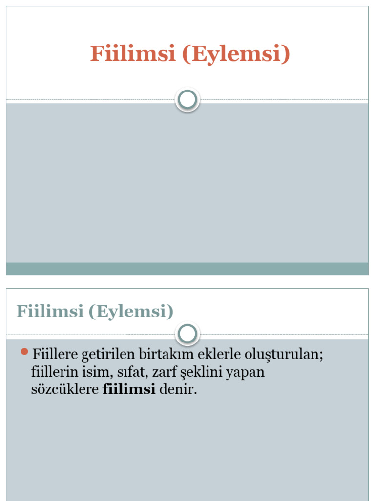 Fiilimsi (Eylemsi) Hasan | PDF