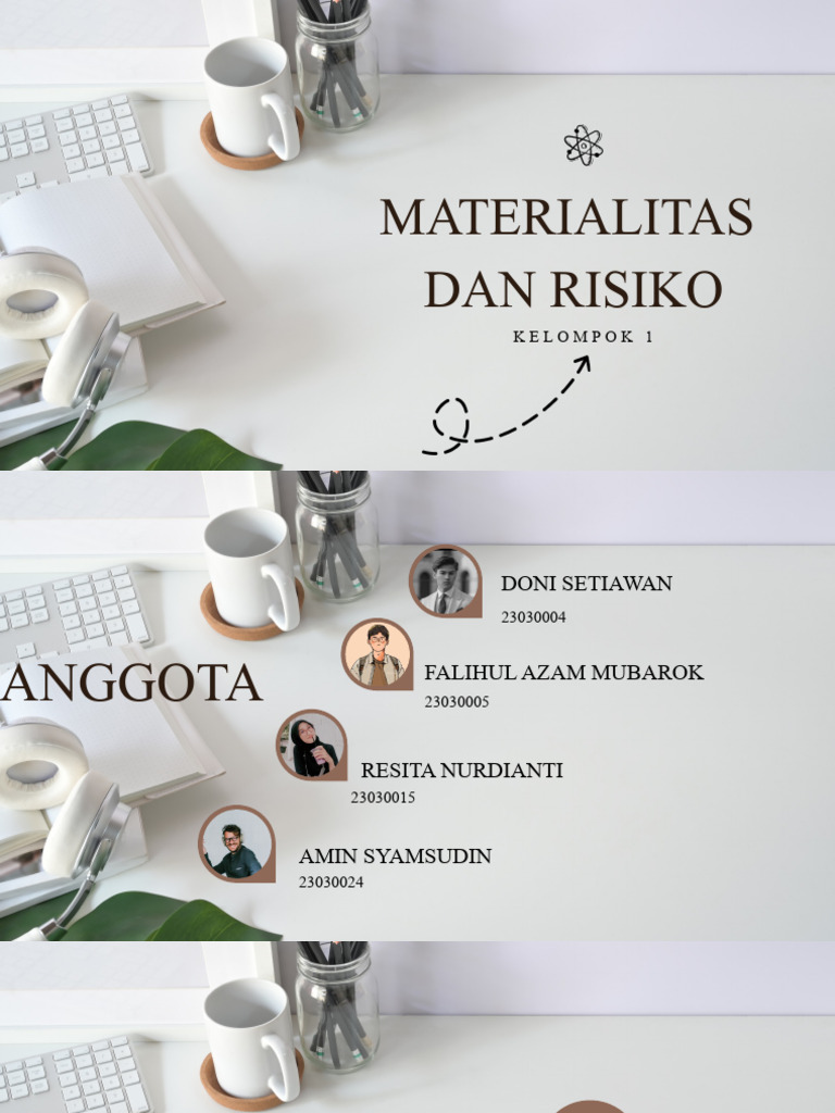 Materialitas Dan Risiko - Kelompok 1 | PDF | Pengelolaan Keuangan & Uang