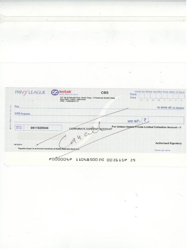 Cancelled CHQ (5544 A.C) | PDF