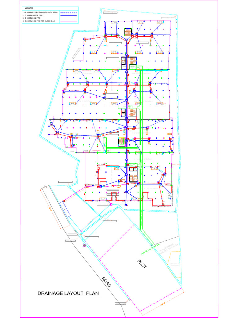 Detailed Drainage Layout Plan | PDF | Drainage | Water And The Environment