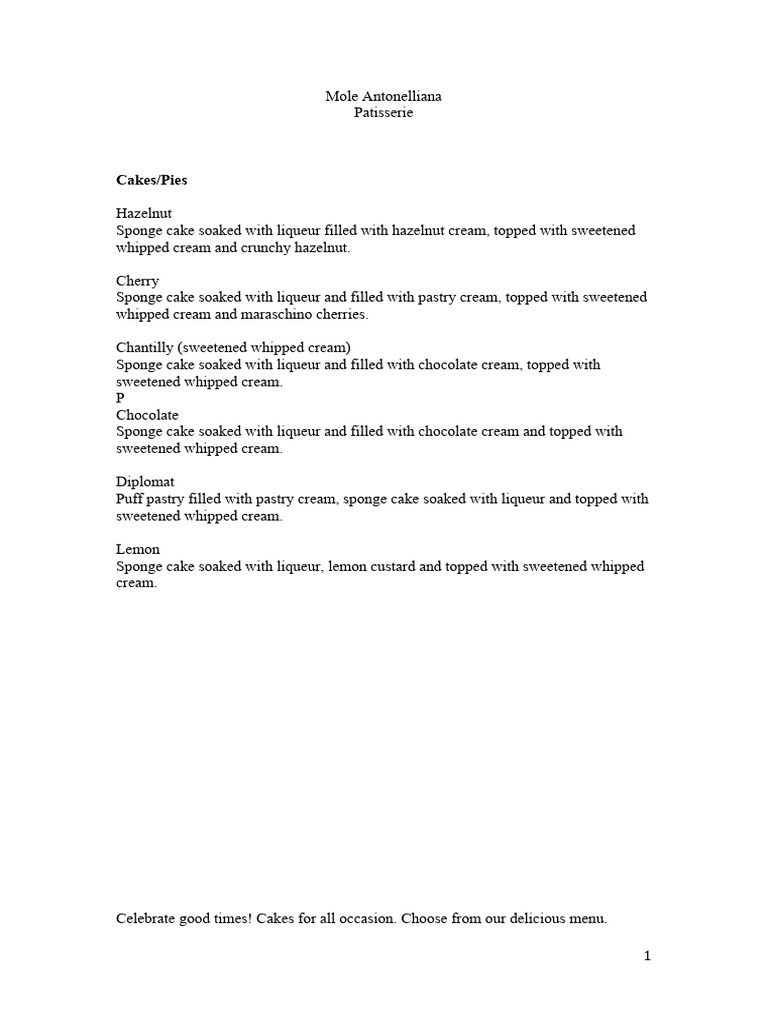 Menu_ Translate FINAL | PDF | Foods | Cuisine