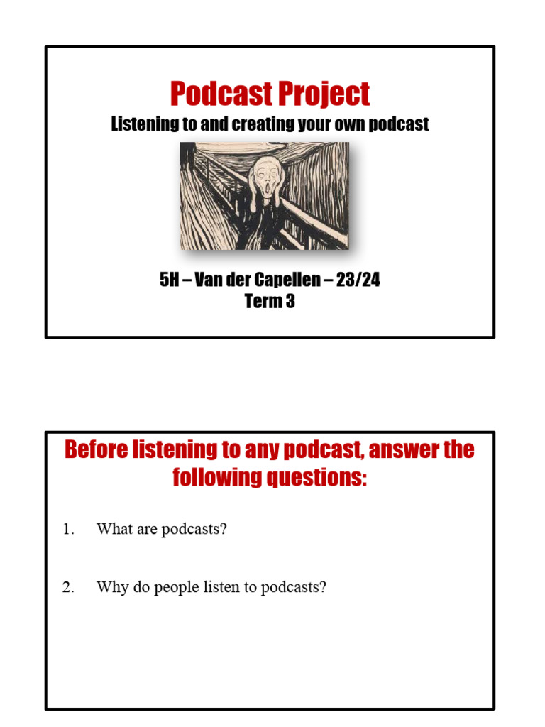Podcast Project | PDF | Podcast | Human Communication