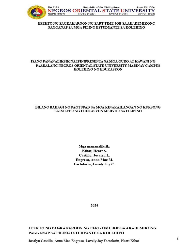 Manuscipt-Pamagat - Revise | PDF