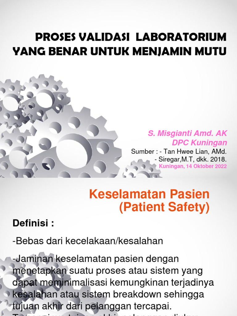 Proses Validasi Laboratorium Yang Benar Untuk Menjamin Mutu | PDF