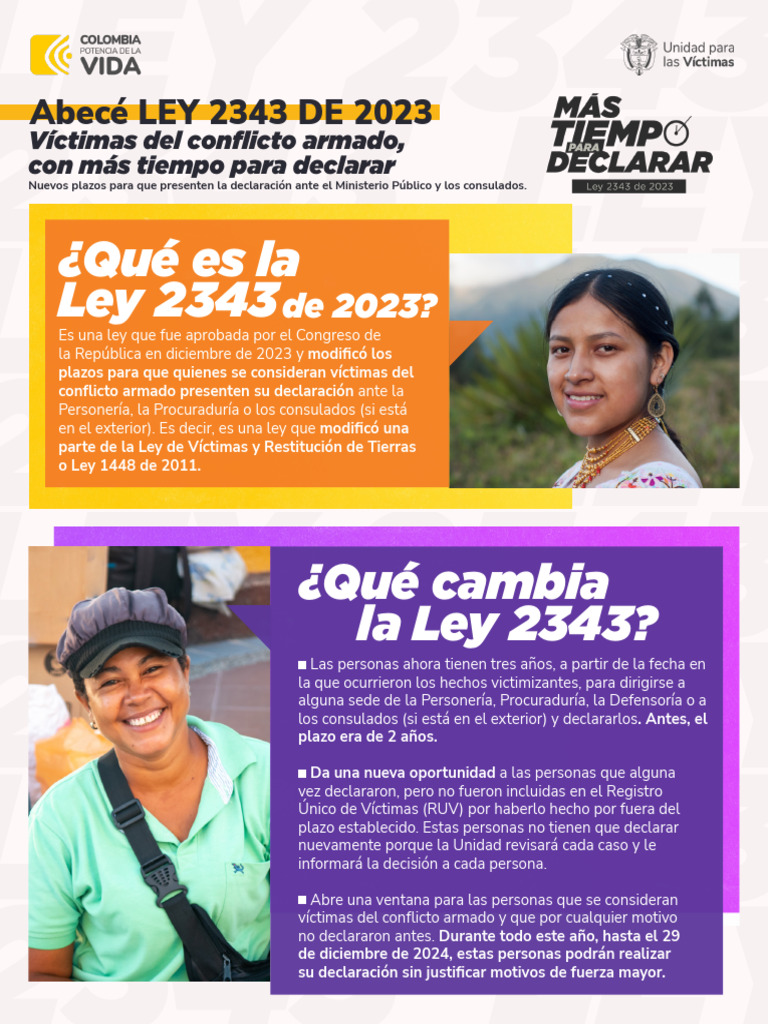 ABC Ley 2343 de 2023 | PDF | Gobierno