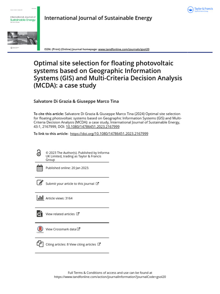 Floating Solar Site Selection Guide | PDF | Photovoltaics | Photovoltaic System