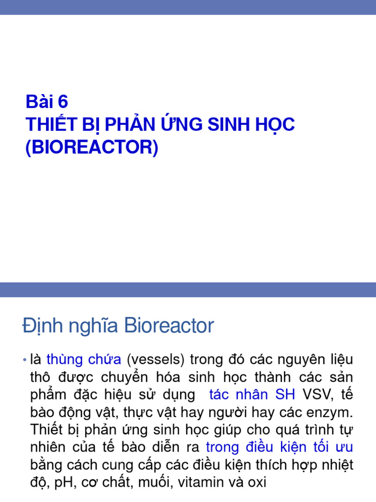 Bài 7-Bioreactor | PDF