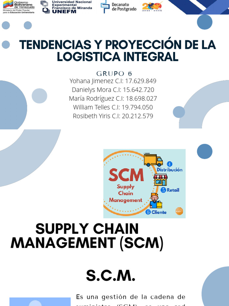 PRESENTACION TENDENCIAS Y PROYECCION DE LA LOGISTICA | PDF | Logística | Cadena de suministro