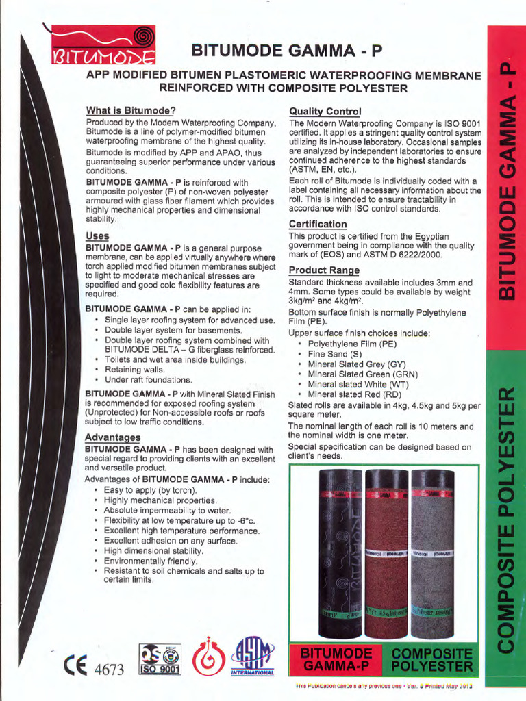 Bitumode Waterproofing Membrane | PDF