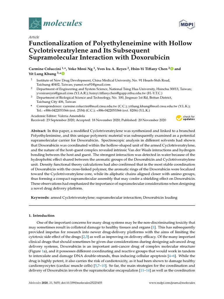 Functionalization of Polyethyleneimine With Hollow | PDF | Proton ...