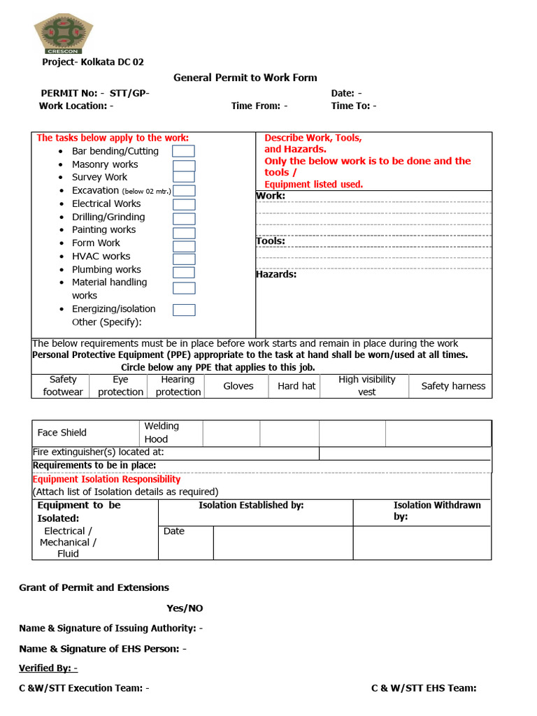 General Work Permit | PDF