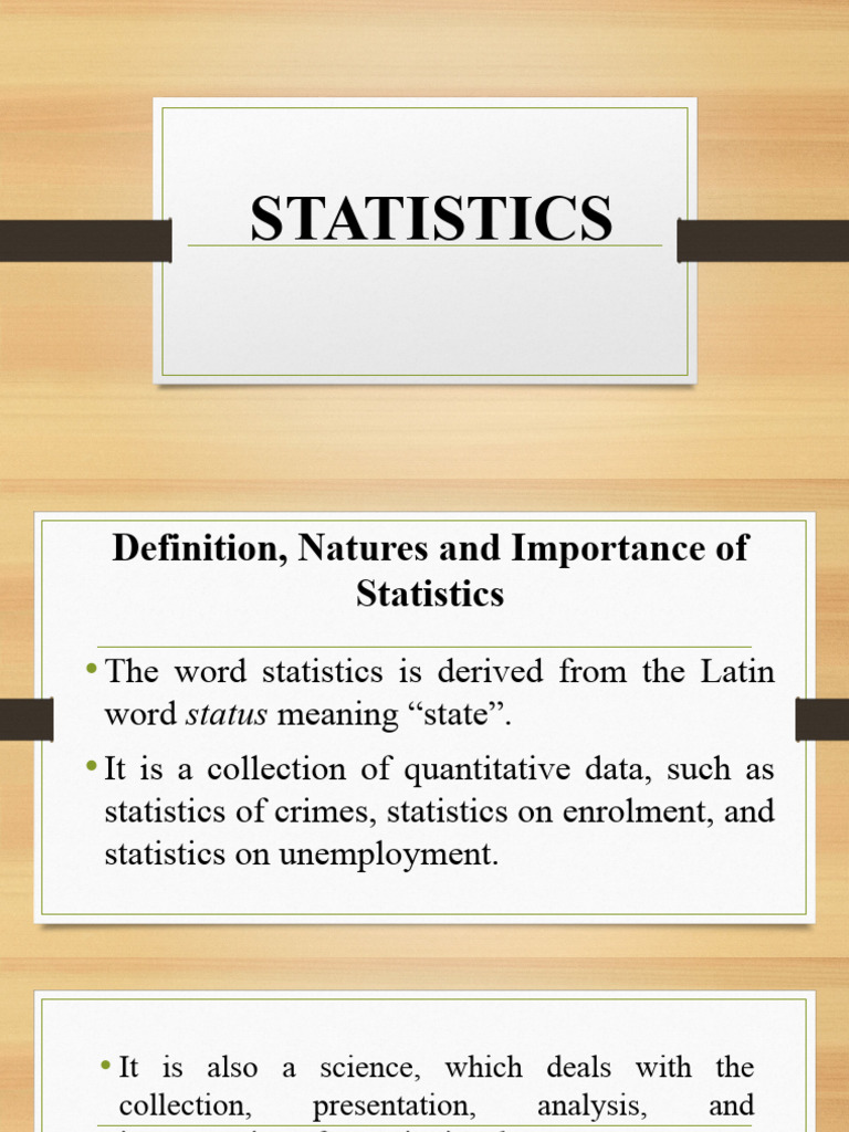 Understanding Statistics: Definition & Types | PDF | Statistics | Level ...