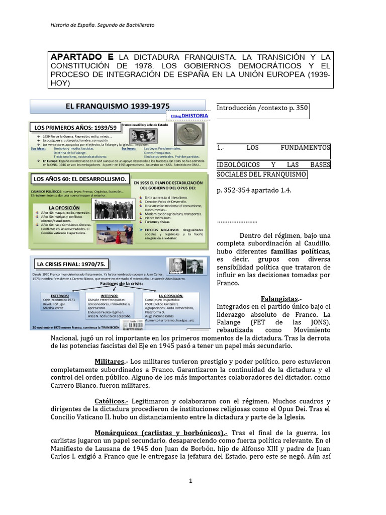 Bloque 11 | Descargar gratis PDF | España franquista | Francisco franco