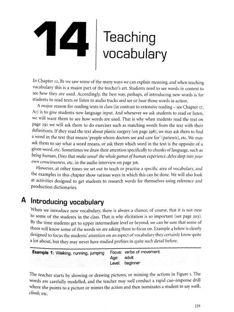 Chapter 14-Teaching Vocabulary | PDF
