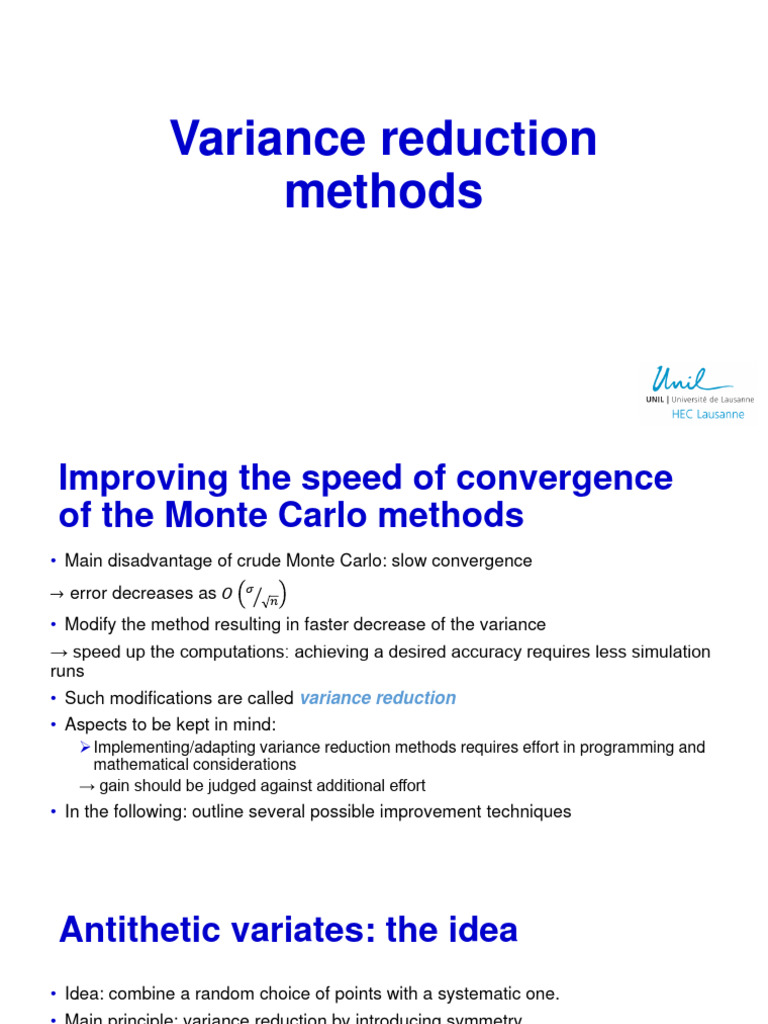 Chapter 3 - Variance Reduction Methods | Download Free PDF | Variance ... Chapter 3 - Variance Reduction Methods | Download Free PDF | Variance ...