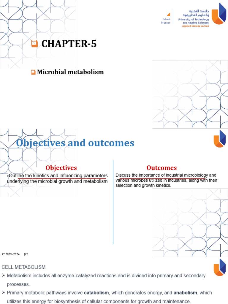 Chapter 5 - Microbial Metabolism | PDF | Metabolism | Cellular Respiration