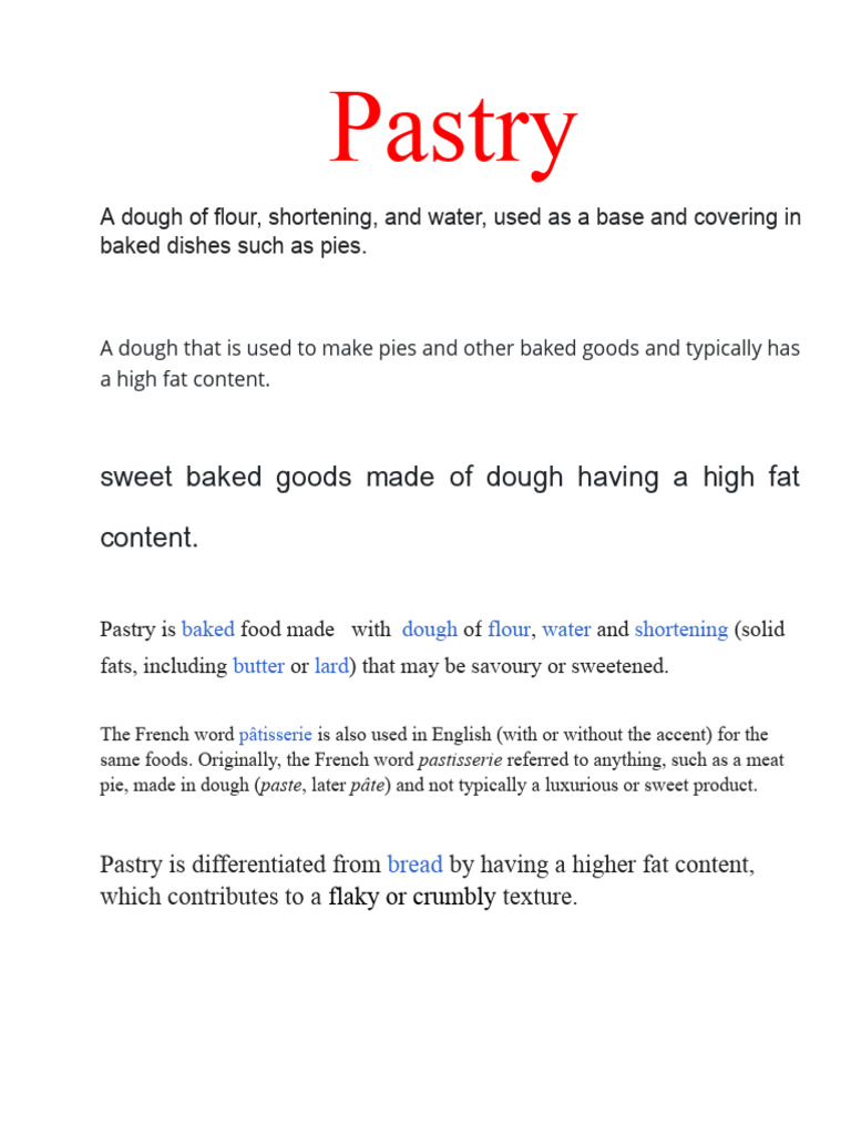 Pastry | PDF