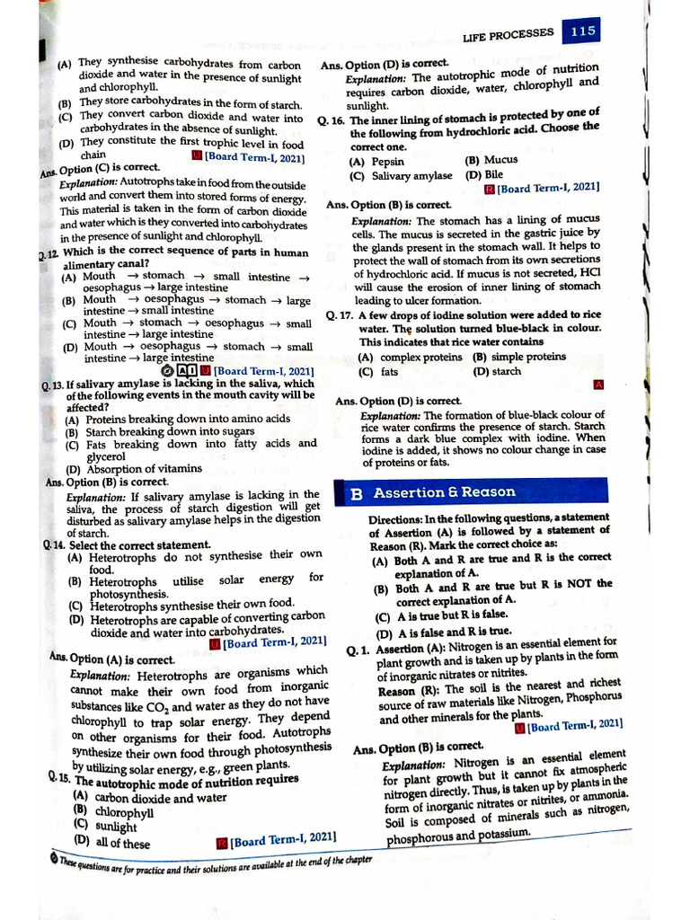 MCQs and Assertion Reason For Practice | PDF