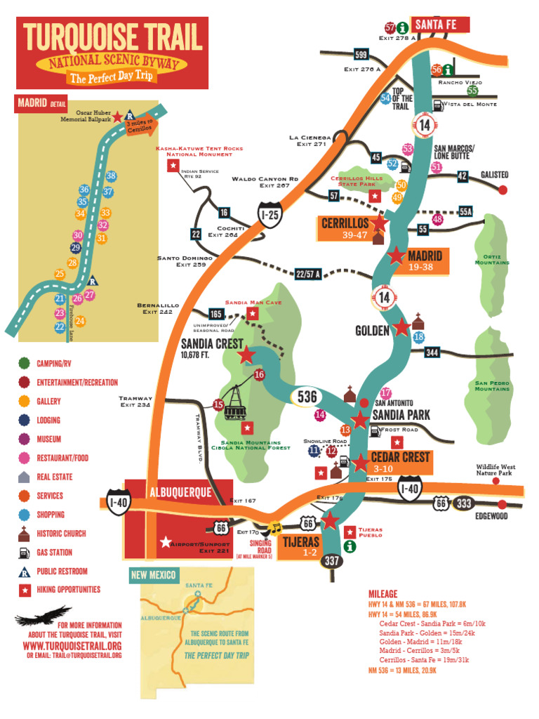 Turquoise Trail Map | PDF | Adventure Travel