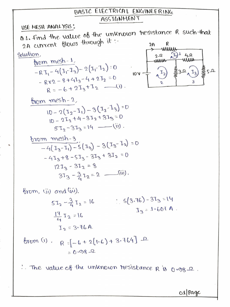 BEE Assignment - 1. | PDF