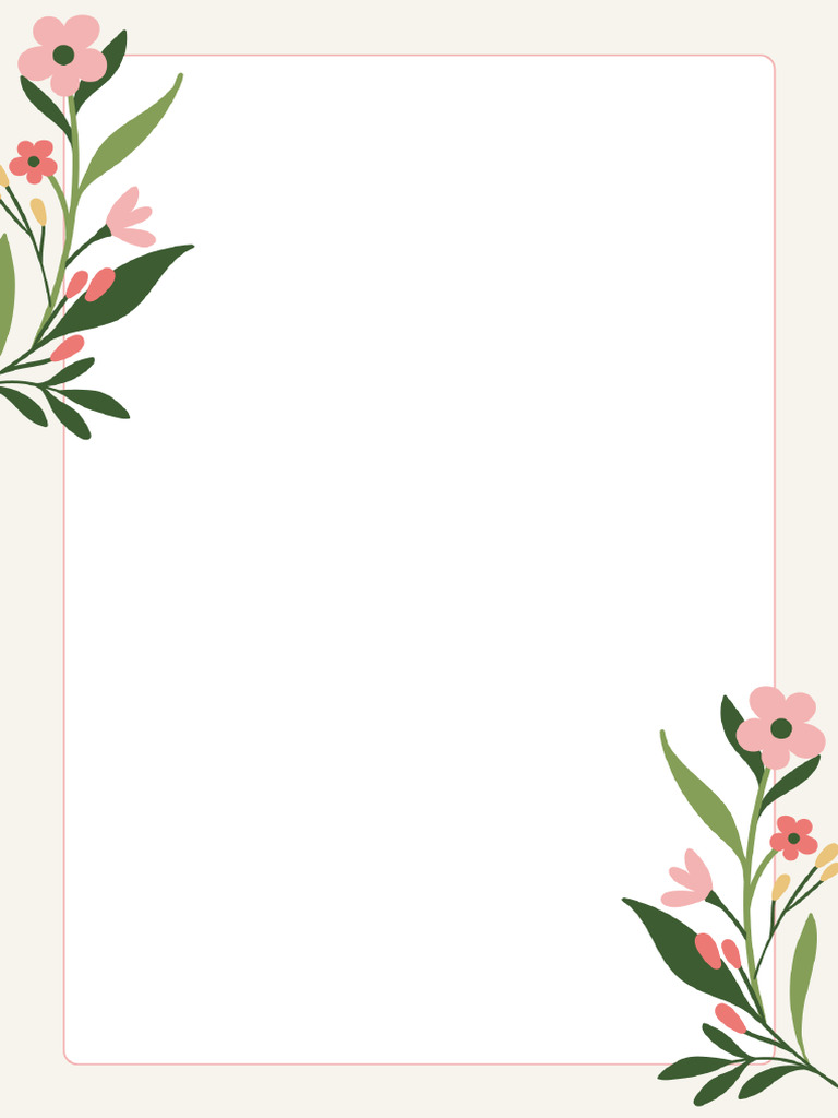 Simple Flower Page Border | PDF