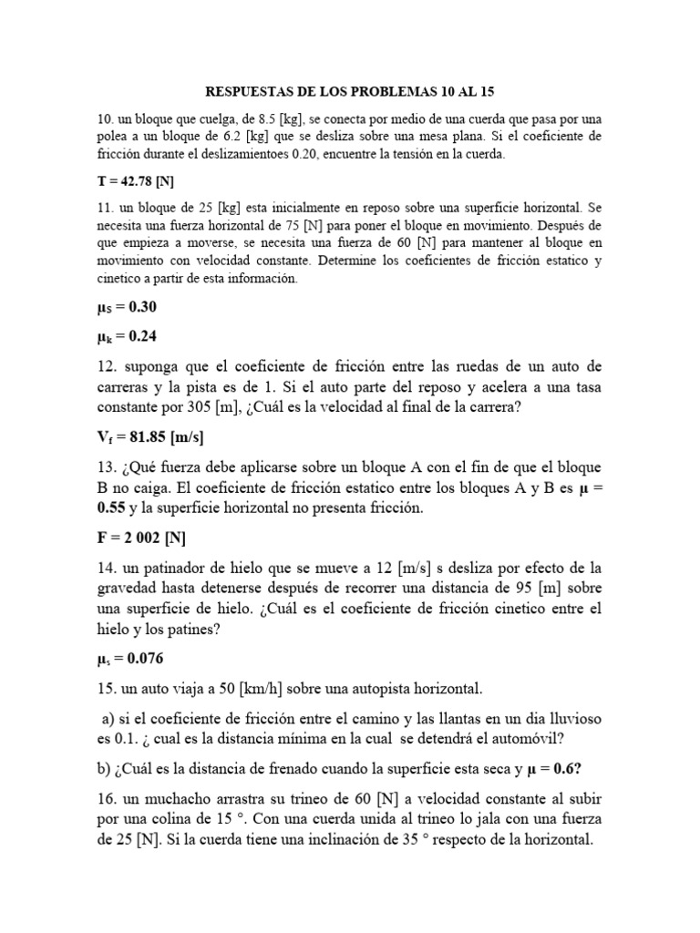 Respuestas de Los Problemas 10 Al 16 | PDF