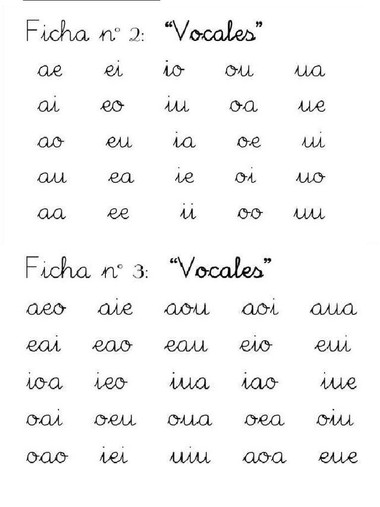 Lectura de Vocales | PDF