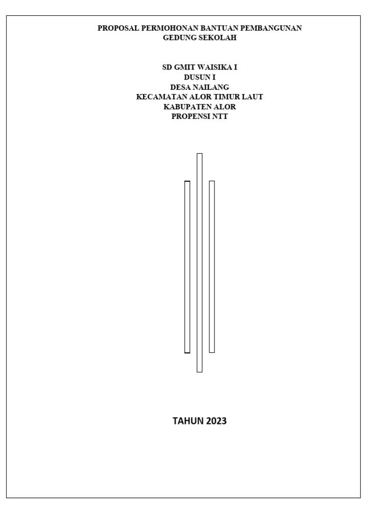 PROPOSAL PERMOHONAN BANTUAN PEMBANGUNAN SD | PDF