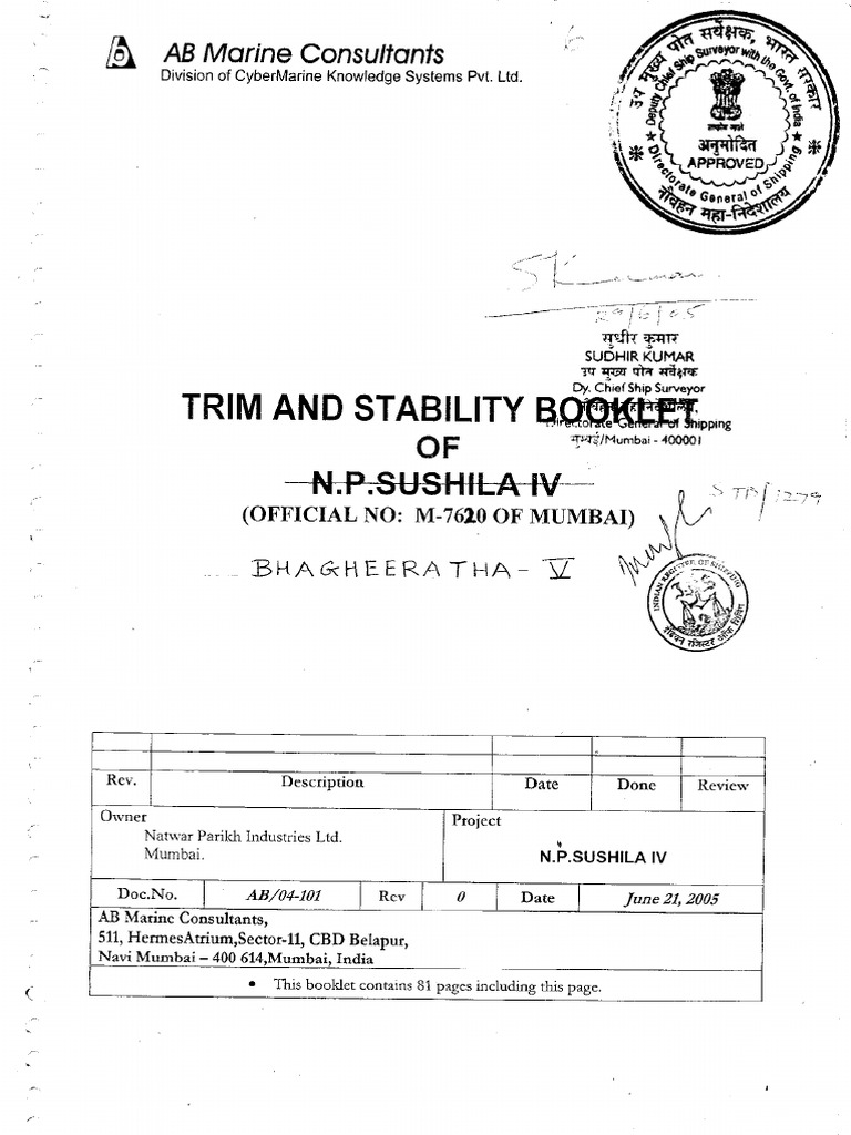 Trim Stability Booklet - Part 1 Pages 1 To 48 | PDF