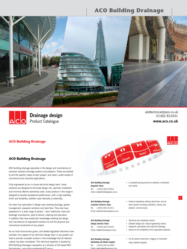 ACO Building Drainage Solutions Guide | PDF | Water | Corrosion