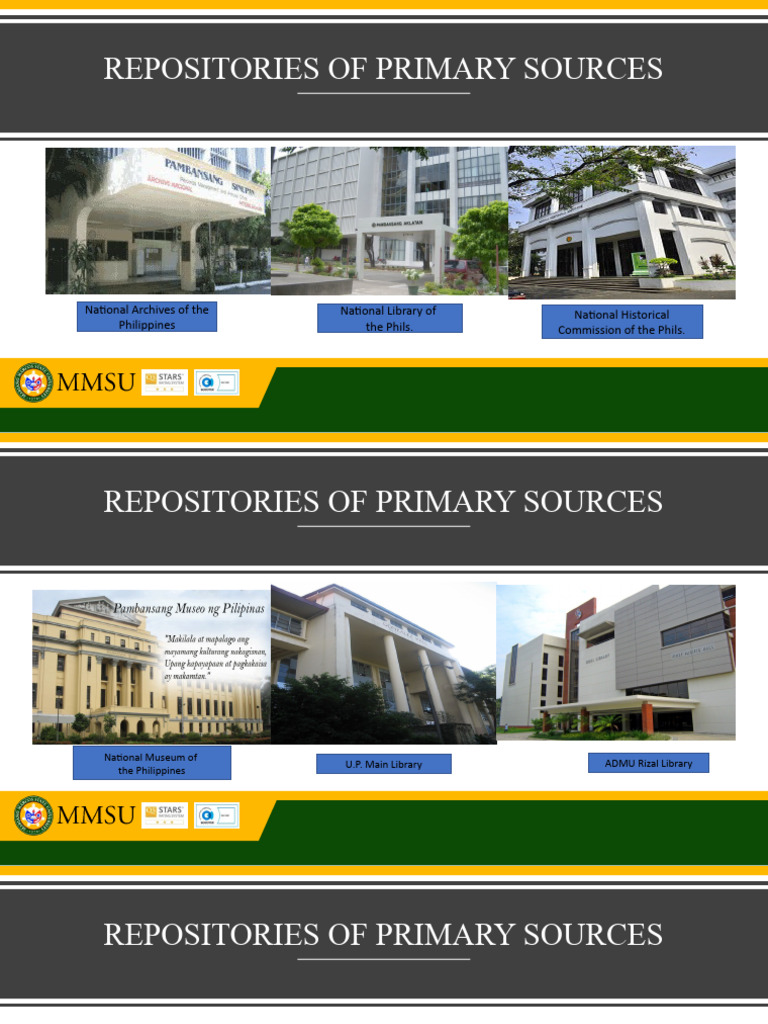 Repositories and Kinds of Primary Sources | PDF | History Repositories and Kinds of Primary Sources | PDF | History