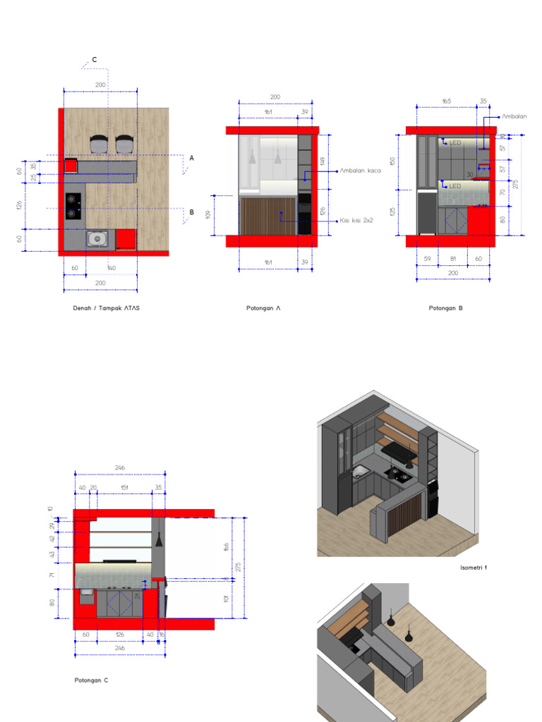 Kitchen Gambar Ukuran | PDF