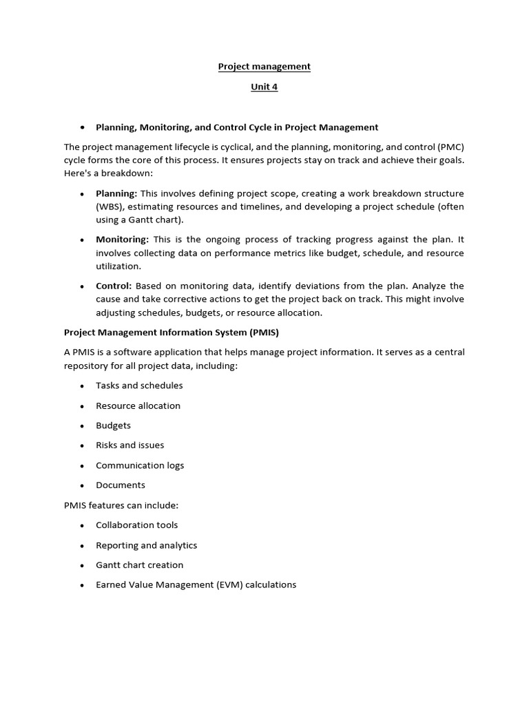Project Management Unit 4 | PDF | Project Management | Business